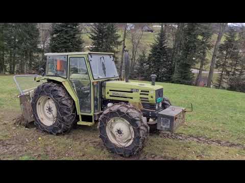 Hürlimann H-466 mit Kyburz Seilwinde an der Arbeit!