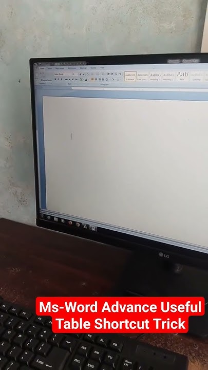 Msword most useful trick ll ms word table shortcut keys ll #youtubeshorts #shorts #computer # ...