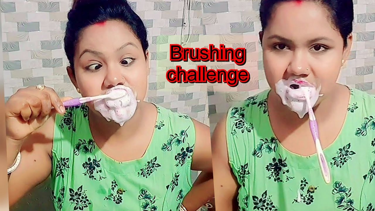 Toothbrush challenge video new/tongue cleaning challenge/toothbrush ...