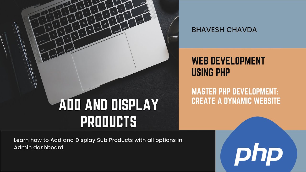 Project Part - 7 How to add and display products in Your PHP Project - YouTube