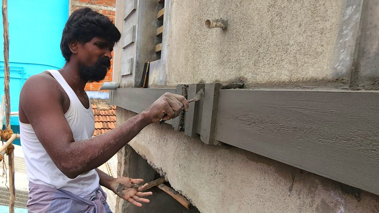 Amazing Idea in do creative Elevation border plasterwork in Accurately ...