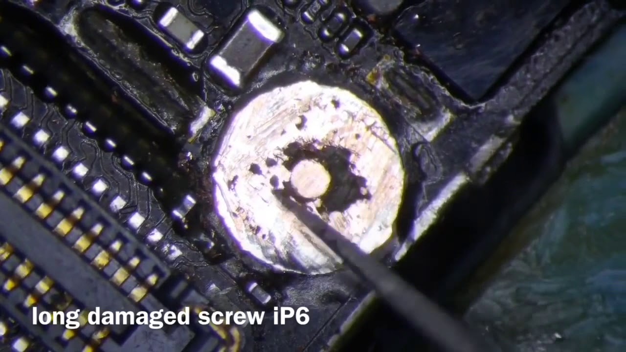 long damaged screw repair iPhone 6 solution - YouTube