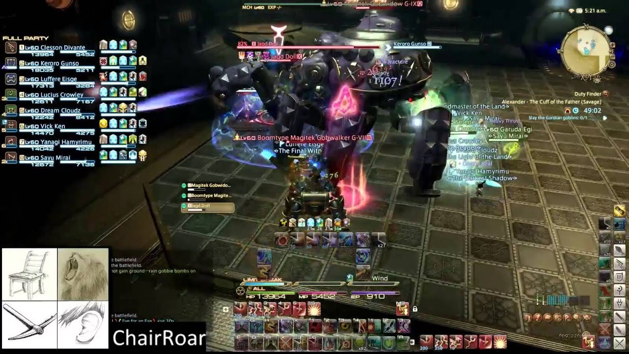 FFXIV: Heavensward Alexander 2 Savage || Machinist View || Gobwalker ...