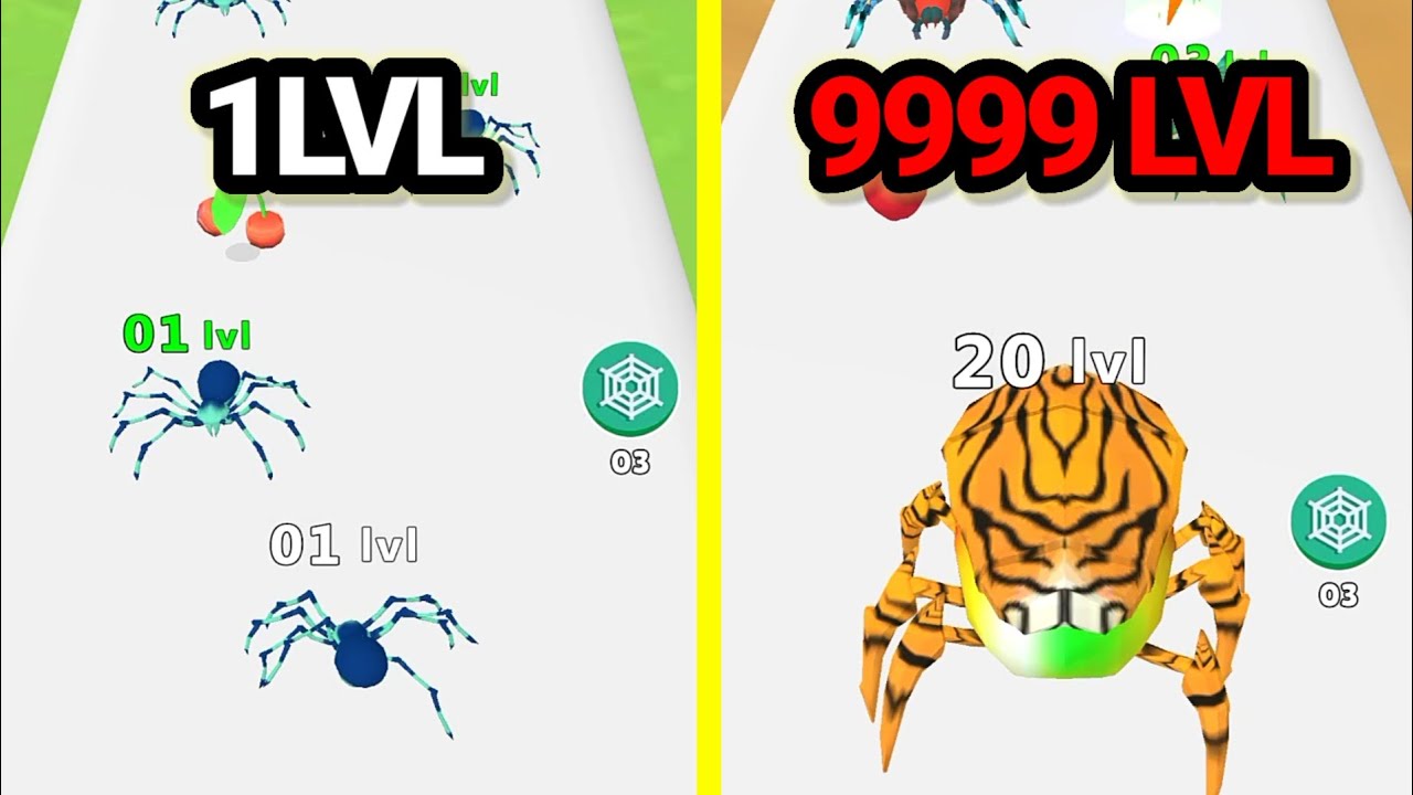 MAX LEVEL in Spider Evolution Adventure Game - YouTube