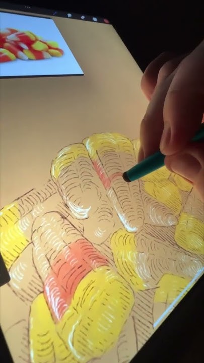 Painted candy corn on procreate #candy #candycorn #drawing #dojacat # ...