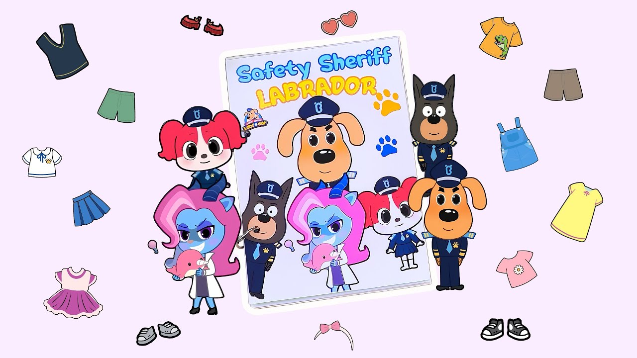 [ Paper DIY ] Labrador Police Chief's Character Sticker Activity Book ...