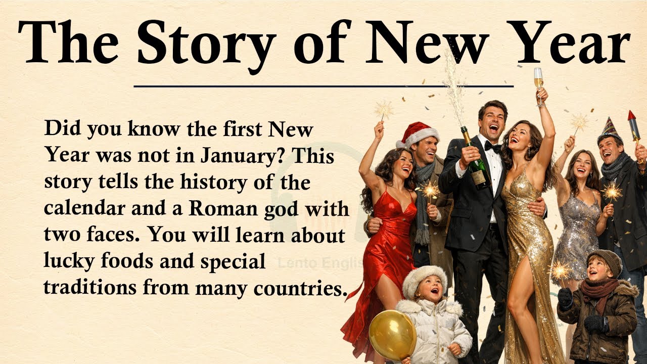 The Story of New Year ||🎄Learn English Through Story Level 3 || Graded ...