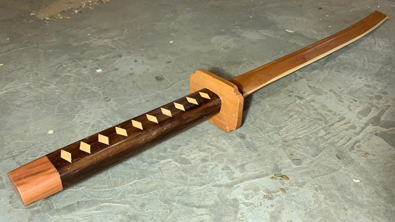 Building A Katana Japanese Sword - ASMR - Amazing Woodworking Skills ...