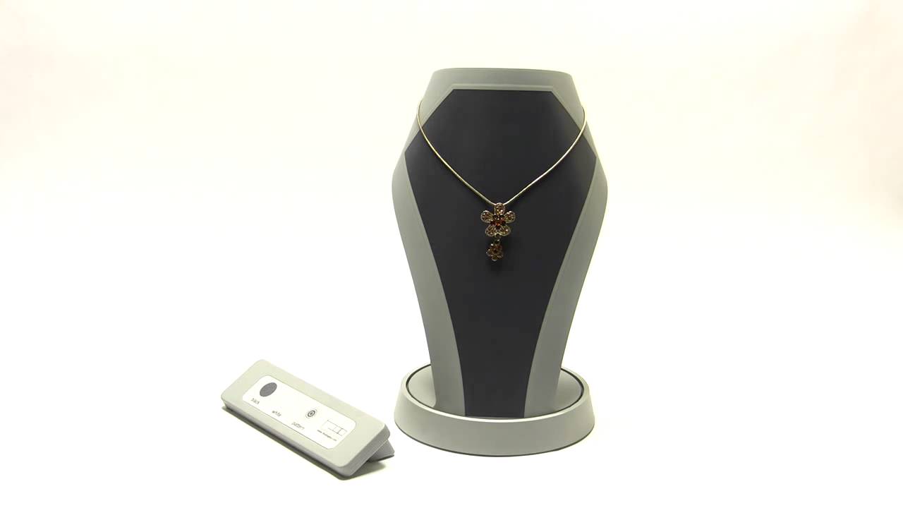 FEOD, the electronic paper store display (necklace bust with light grey ...