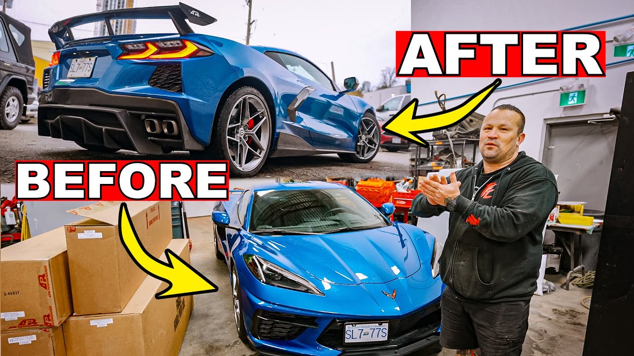 Transforming This C8 Corvette into a Z06 - Full Carbon Fiber Body Kit ...