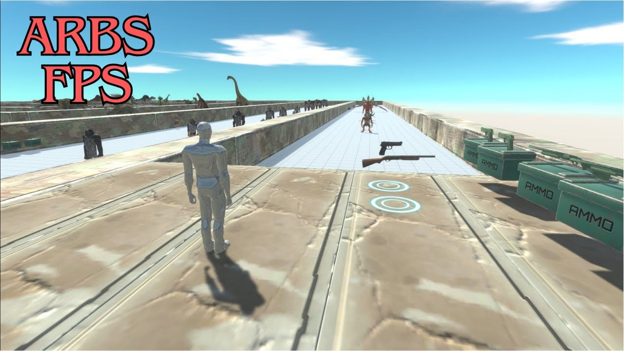 FPS Death Run with All Weapons - Animal Revolt Battle Simulator - YouTube