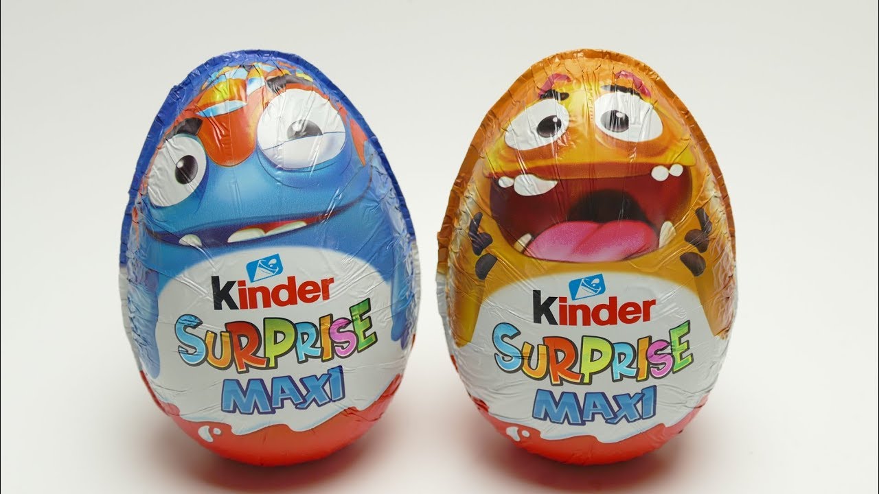 2 Big Monster Kinder surprise Egg - German Candy with Chocolate and ...