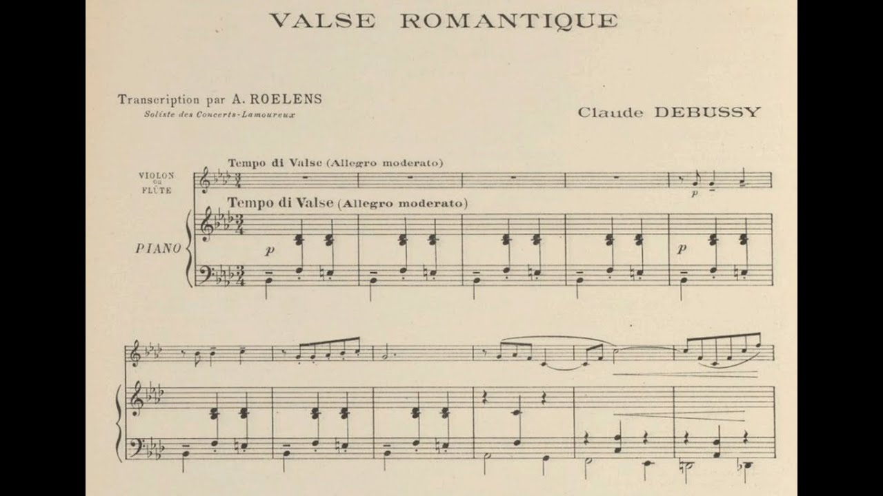 Claude Debussy/Alexandre Roelens - Valse romantique - YouTube