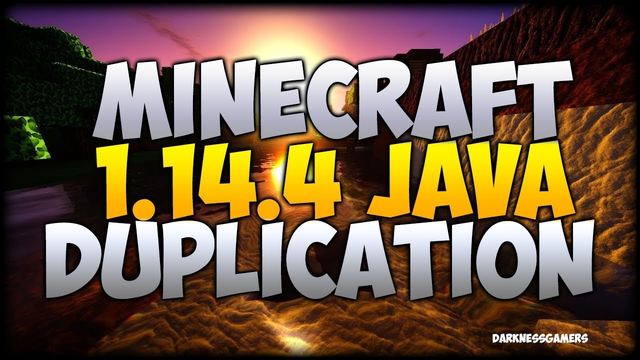 Minecraft 1.14.4 Java Edition Duplication Glitch - YouTube