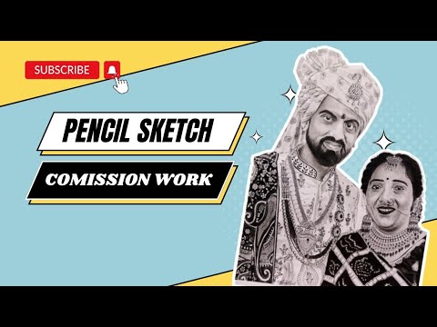 comission work | pencil sketch art video| step by step drawing | Ankit ...