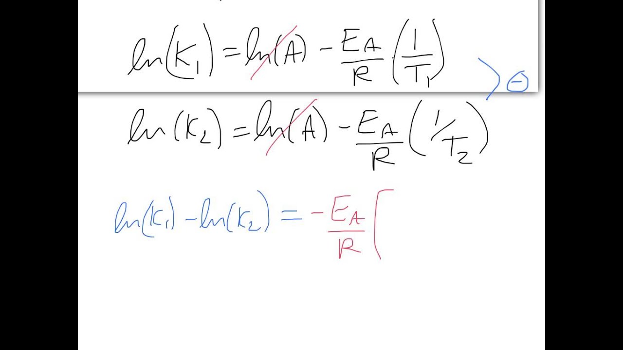 3 / 4 - Lecture 17 - Solving for activation energy with rate constants ...