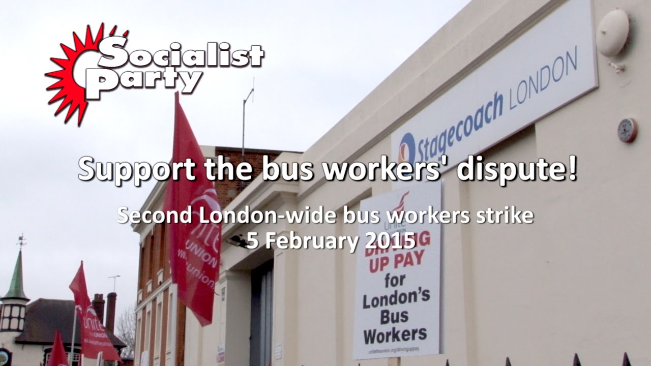 Bus workers strike 5 February - YouTube