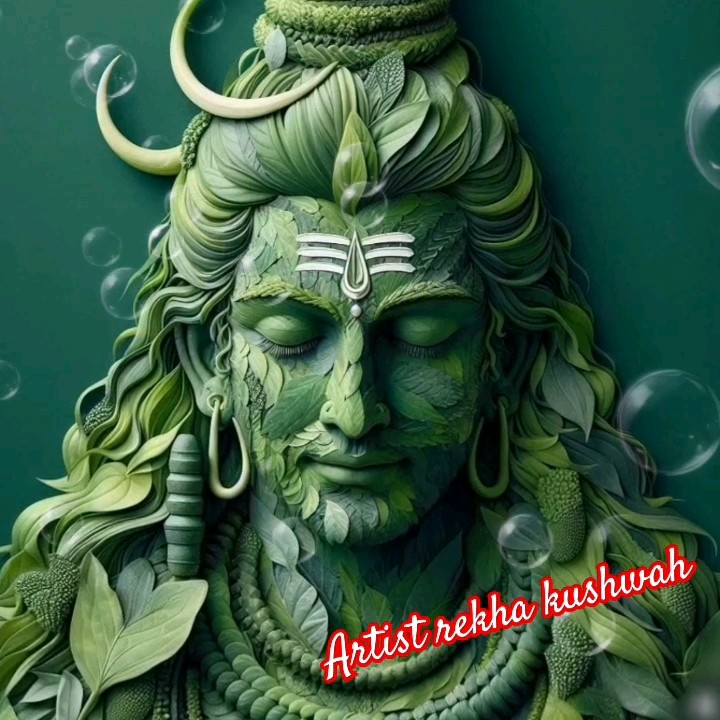 jai shivmahadev #shiv leaf &flower art# shivshanker # mahakaal # art ...