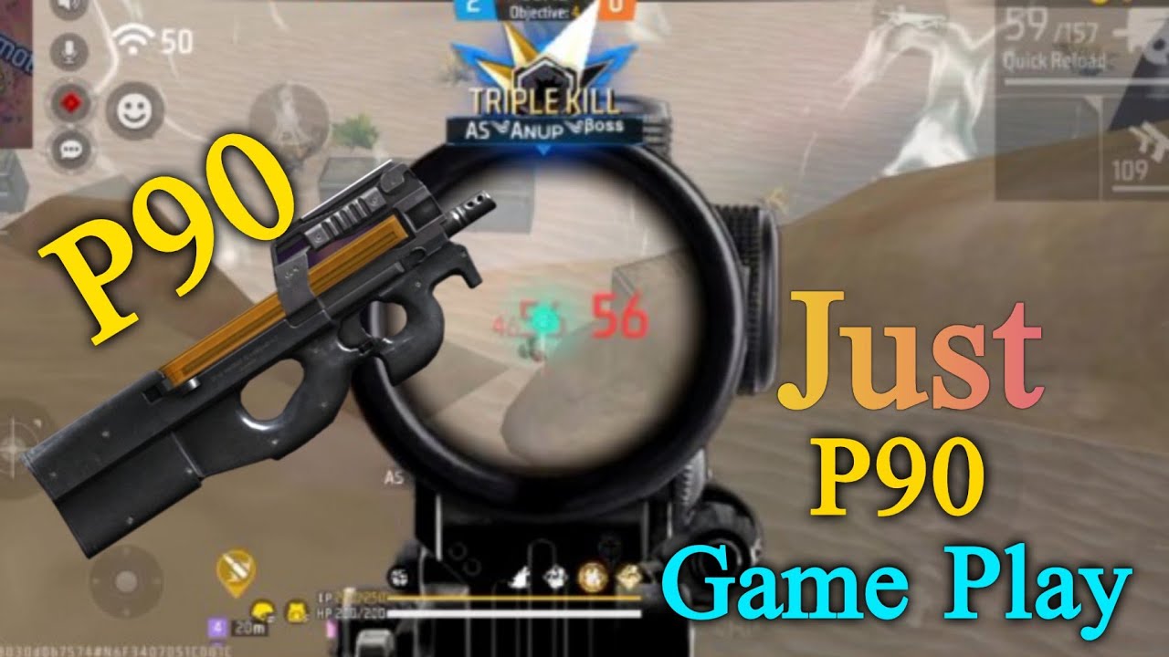 Impossible ,, The Power Of P90,, Just P90 Game Play,, Greena Free Fire ...