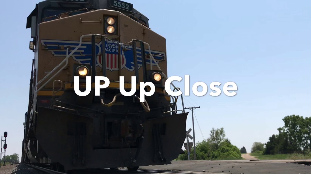 Up close look at speeding Union Pacific - YouTube