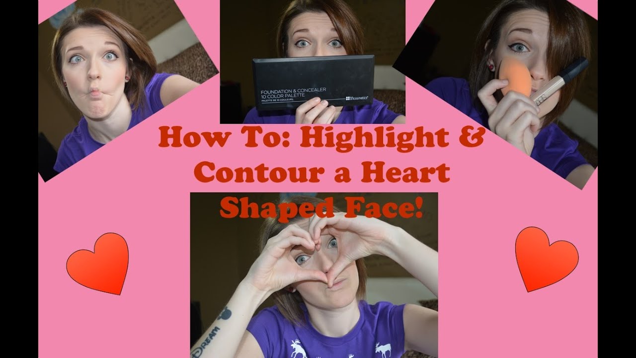 How To: Highlight & Contour For A Heart Face Shape - YouTube