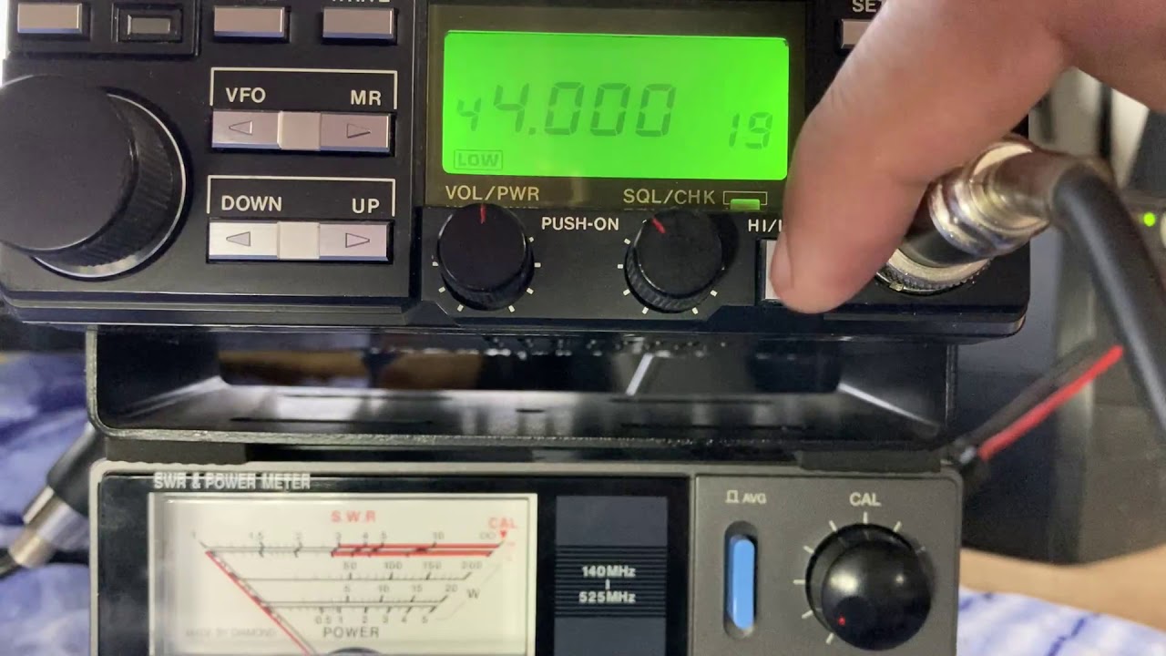 icom ic 28/h power output test - YouTube