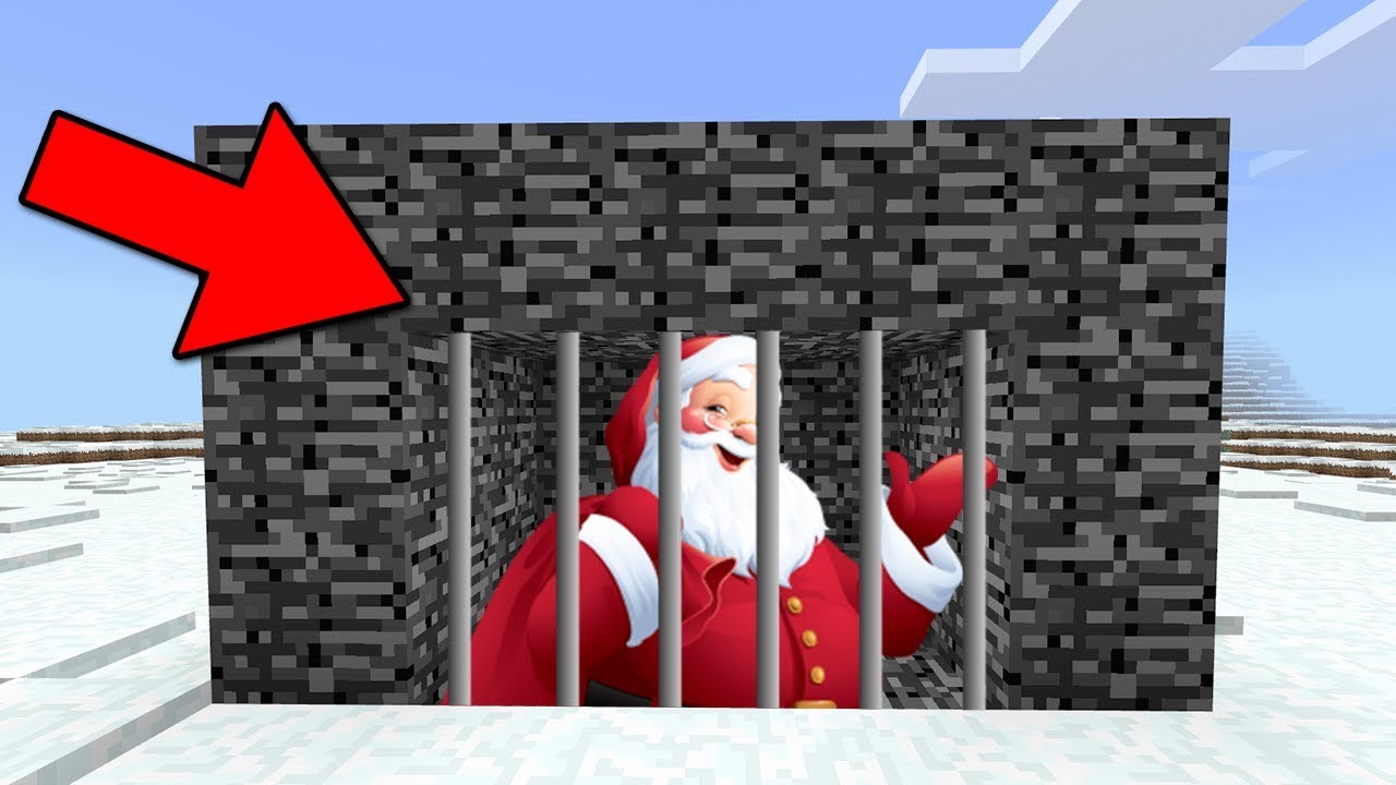 WE TRAPPED SANTA in Minecraft Pocket Edition (Santa Seed) - YouTube