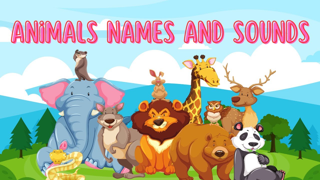 Animals names and sounds for kids | Farm animals and Forest animals 1 ...