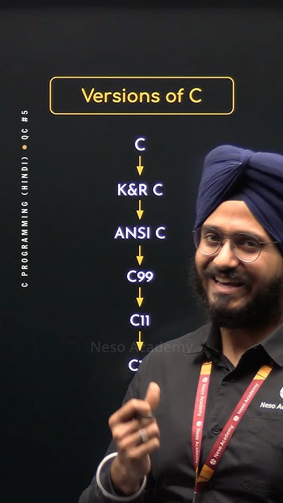 Versions of C Language #CProgramming #NesoAcademy #QuickConcepts - YouTube