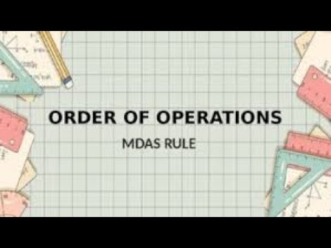 GRADE 4 CHAPTER 1 LESSON 8 OPERATION USING MDAS RULE, PERFORMED BY ...