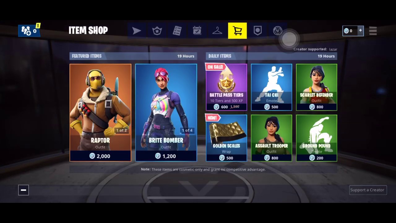 Item shop/Saturday - YouTube