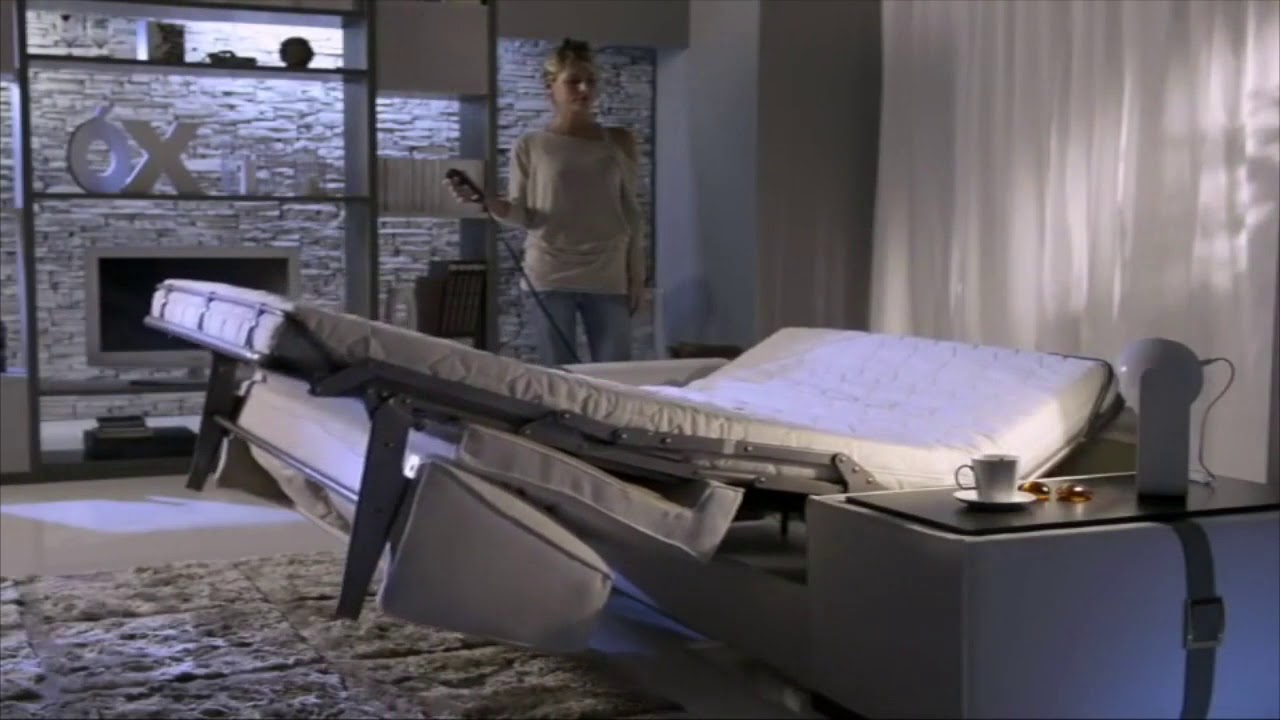 Sofaform, sofa bed with remote control - YouTube