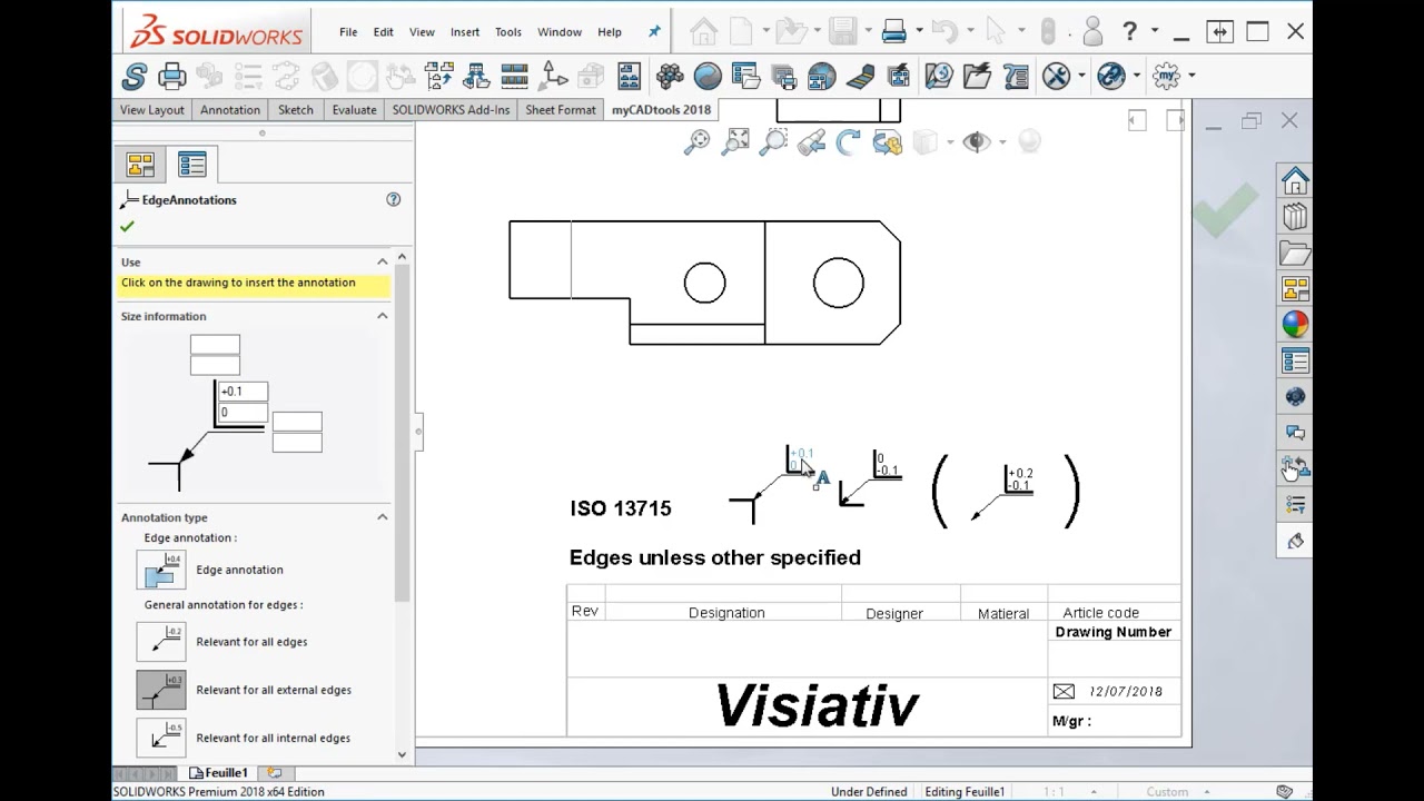 How to use myCADtools EdgeAnnotations for SOLIDWORKS - YouTube