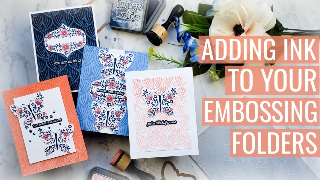 Adding Ink to Embossing Folders: Behind the Scenes - YouTube