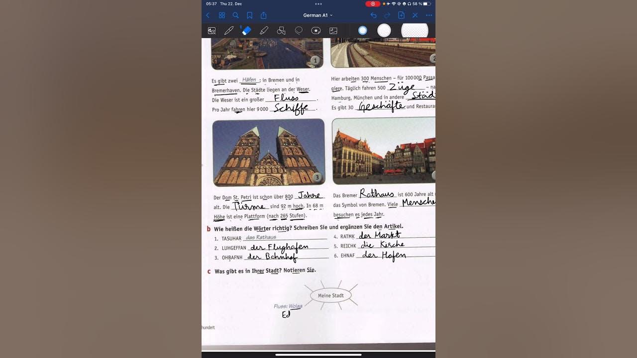 Netzwerk A1 Arbeitsbuch Kapitel - 3 : In der Stadt ! | German Self ...