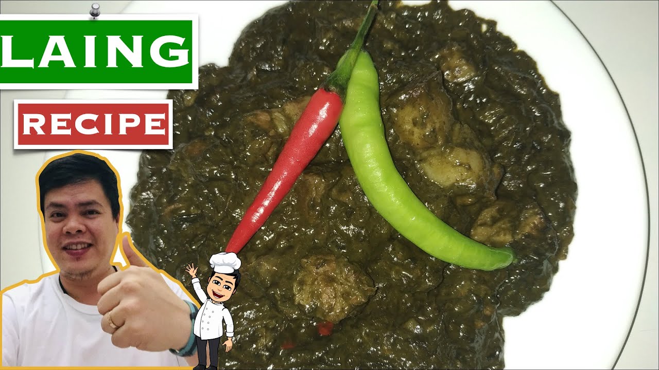 Laing Recipe (Dried Taro leaves cooked in coconut milk) - YouTube