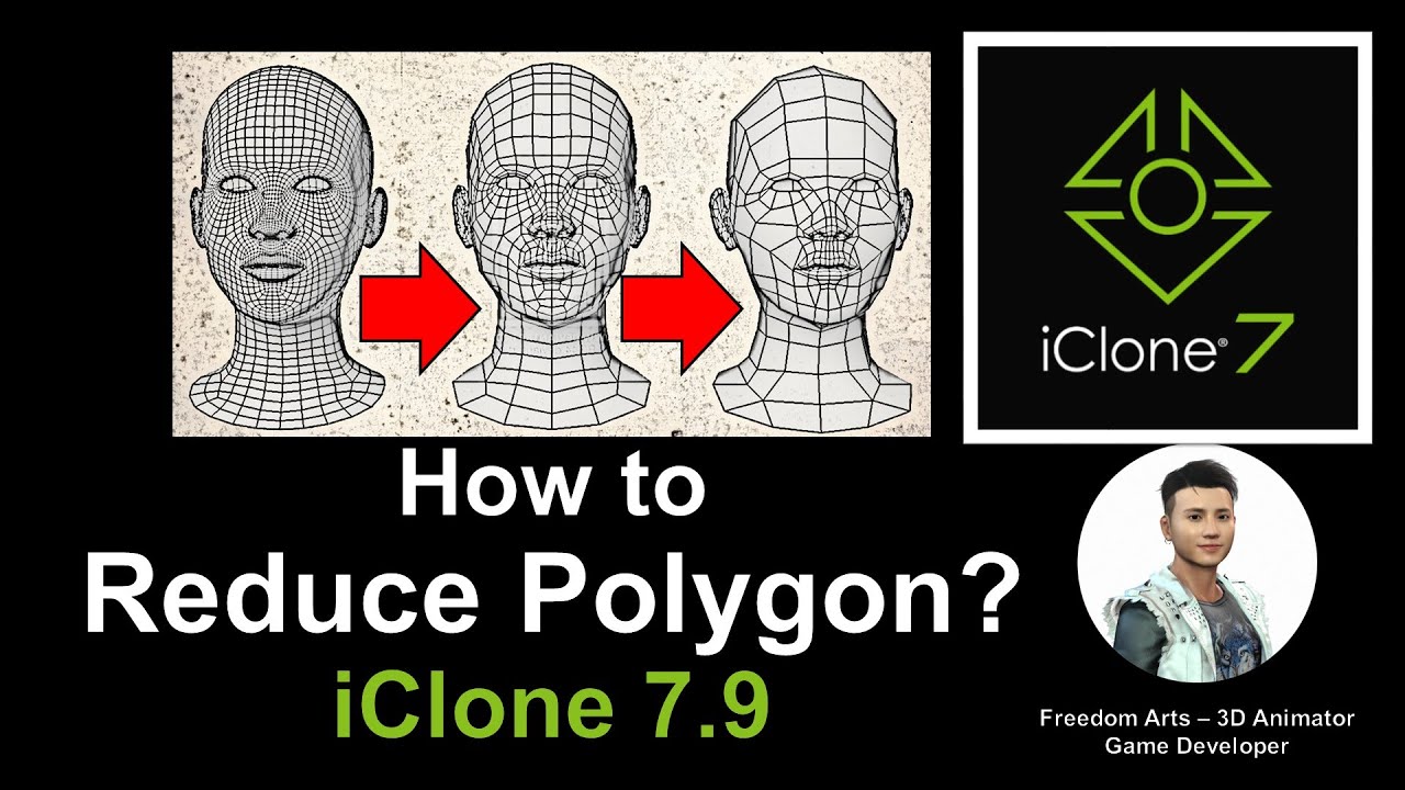 How to reduce polygon and faces in iClone 7.9 - 3D Modeling Blender ...