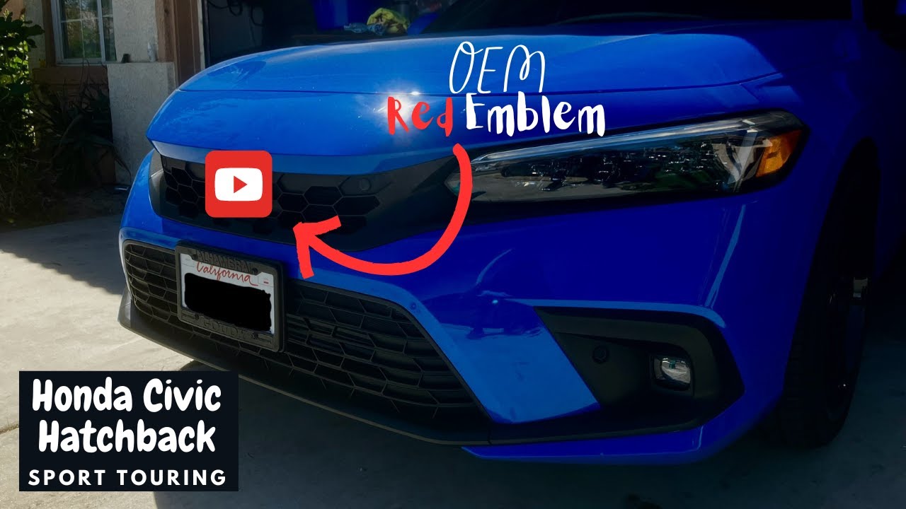 OEM Red Emblems - 11th Gen Civic Hatchback ( Sport Touring) - YouTube