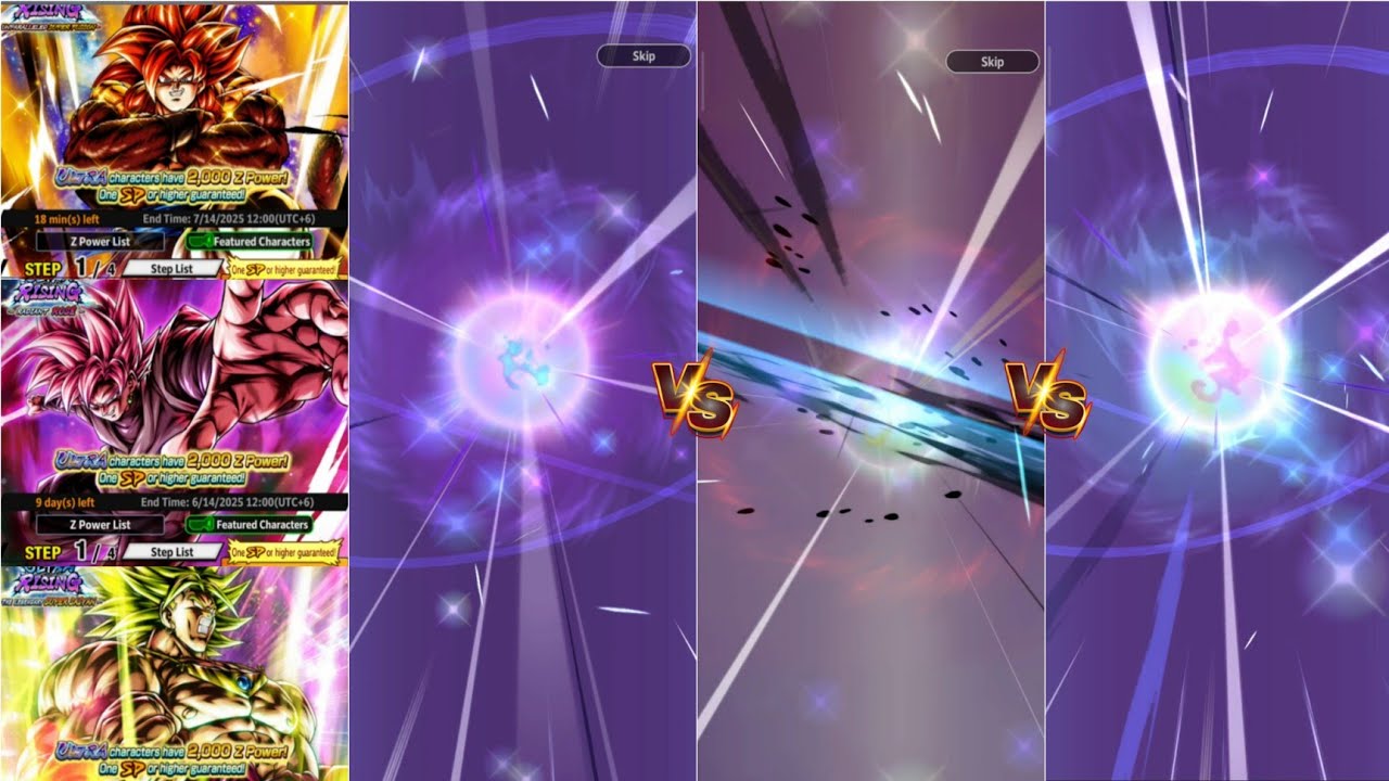 Ultra SS4 Gogeta Vs Ultra SS Rose Goku Black Vs Legendary SS Broly ...