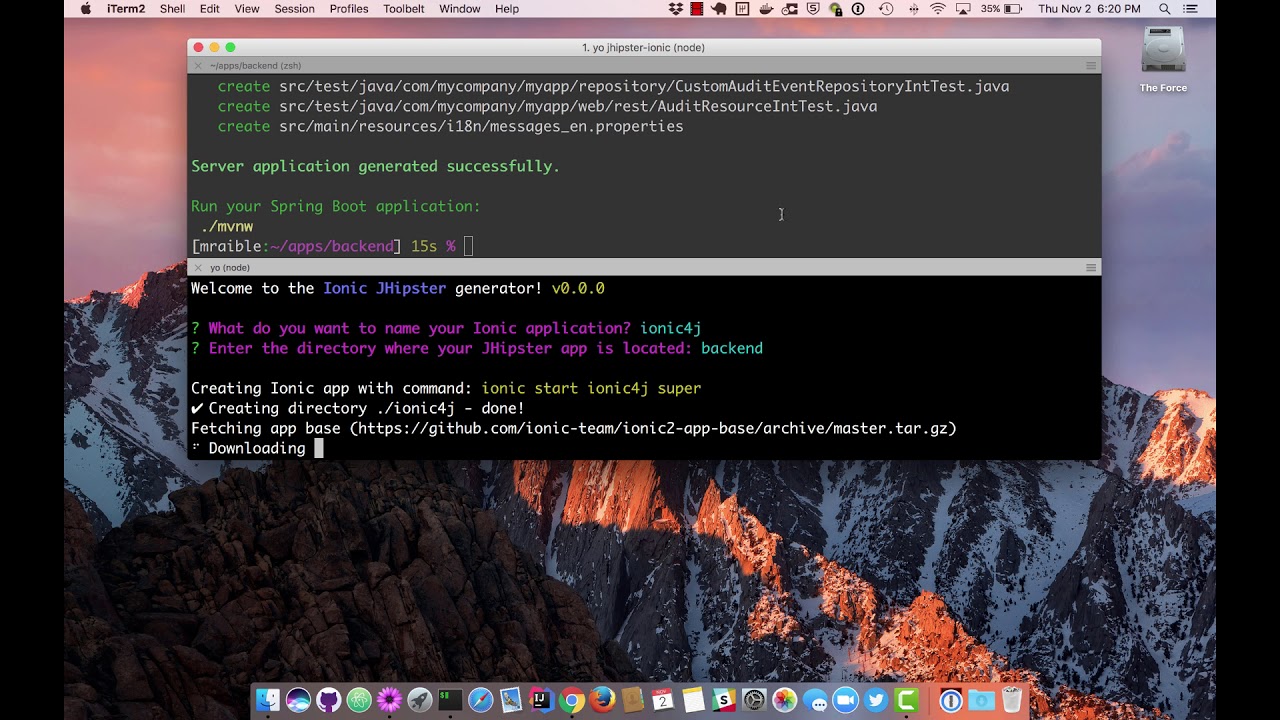 Ionic for JHipster - Install - YouTube