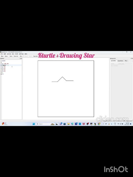 Kturtle drawing star | Learn basic coding in kturtle | Coding with kturtle | kturtle # ...