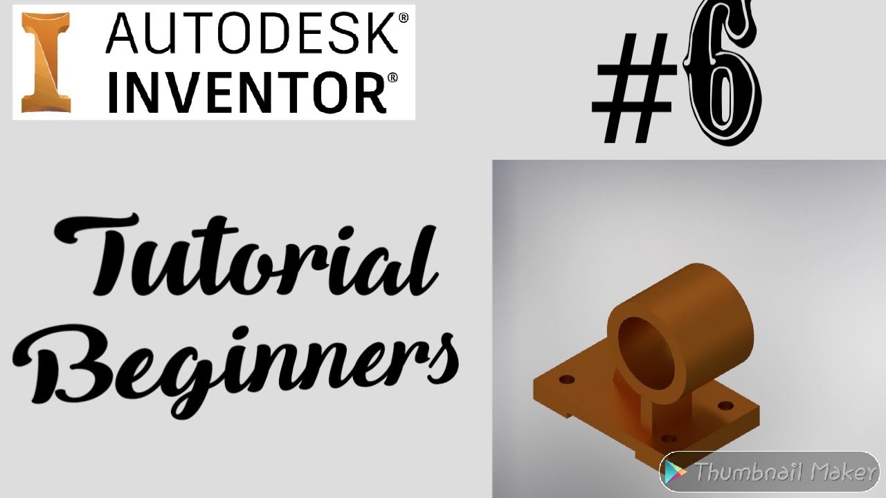 Autodesk Inventor Tutorial | Practice Exercise# 6 - YouTube