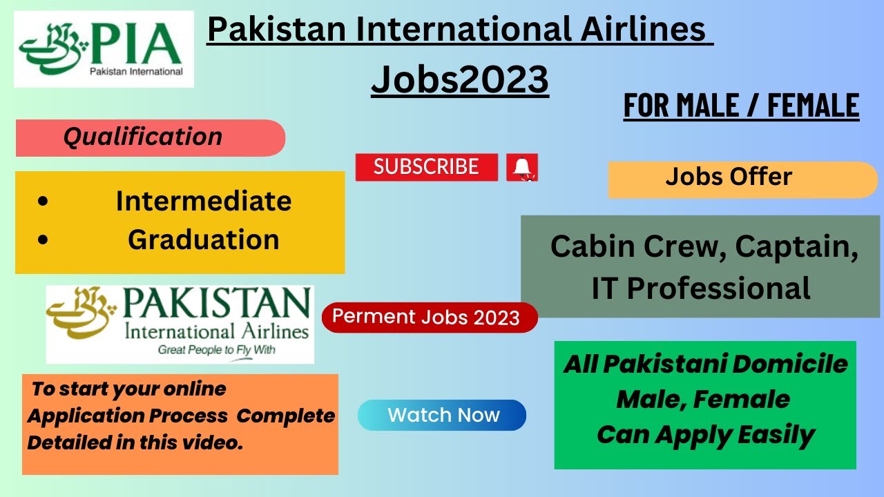 Exciting Career Opportunities at Pakistan International Airlines (PIA ...