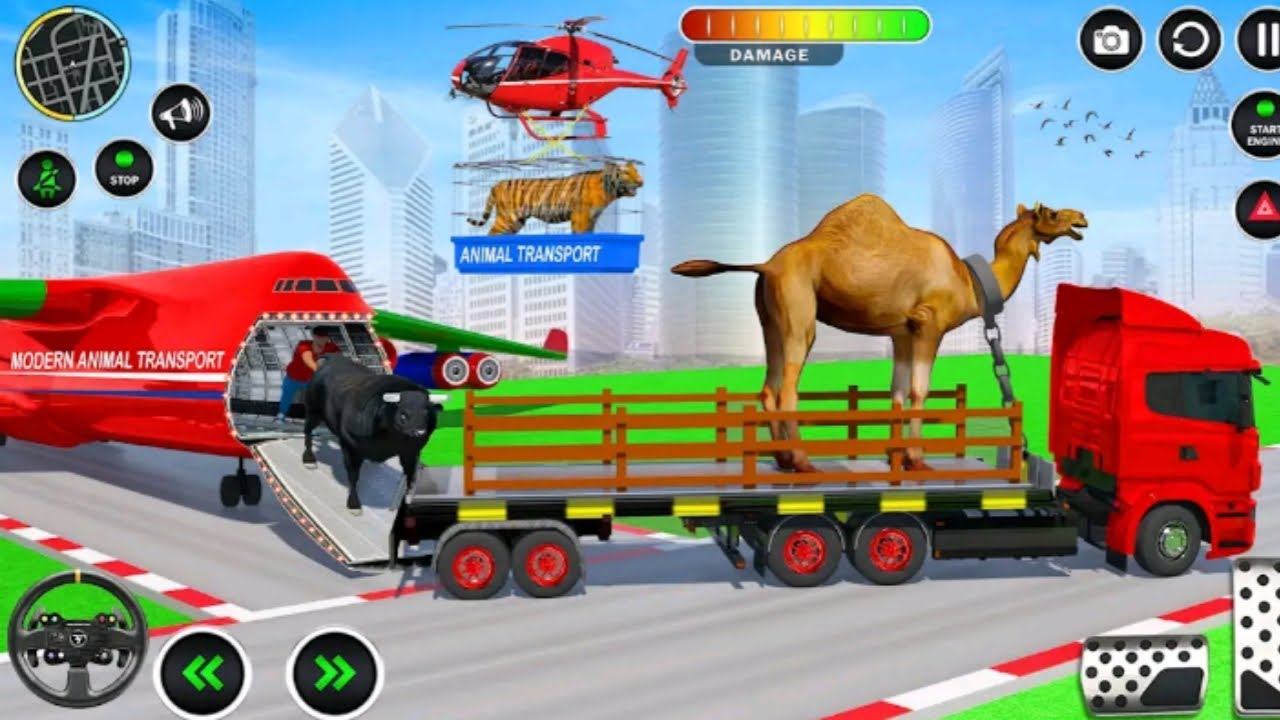 Wild Animals transporter truck Simulator game 2024 | pet animal and ...