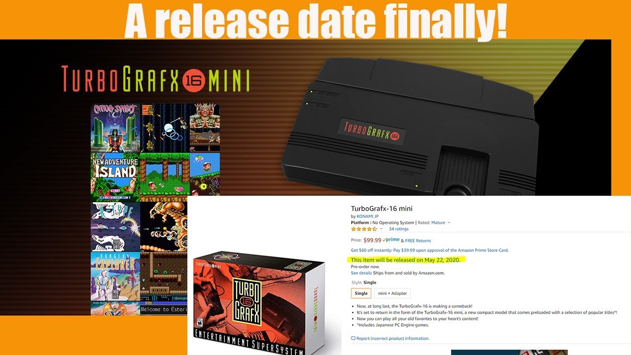 Turbo Grafx 16 Mini NA Release Date Announced! - YouTube