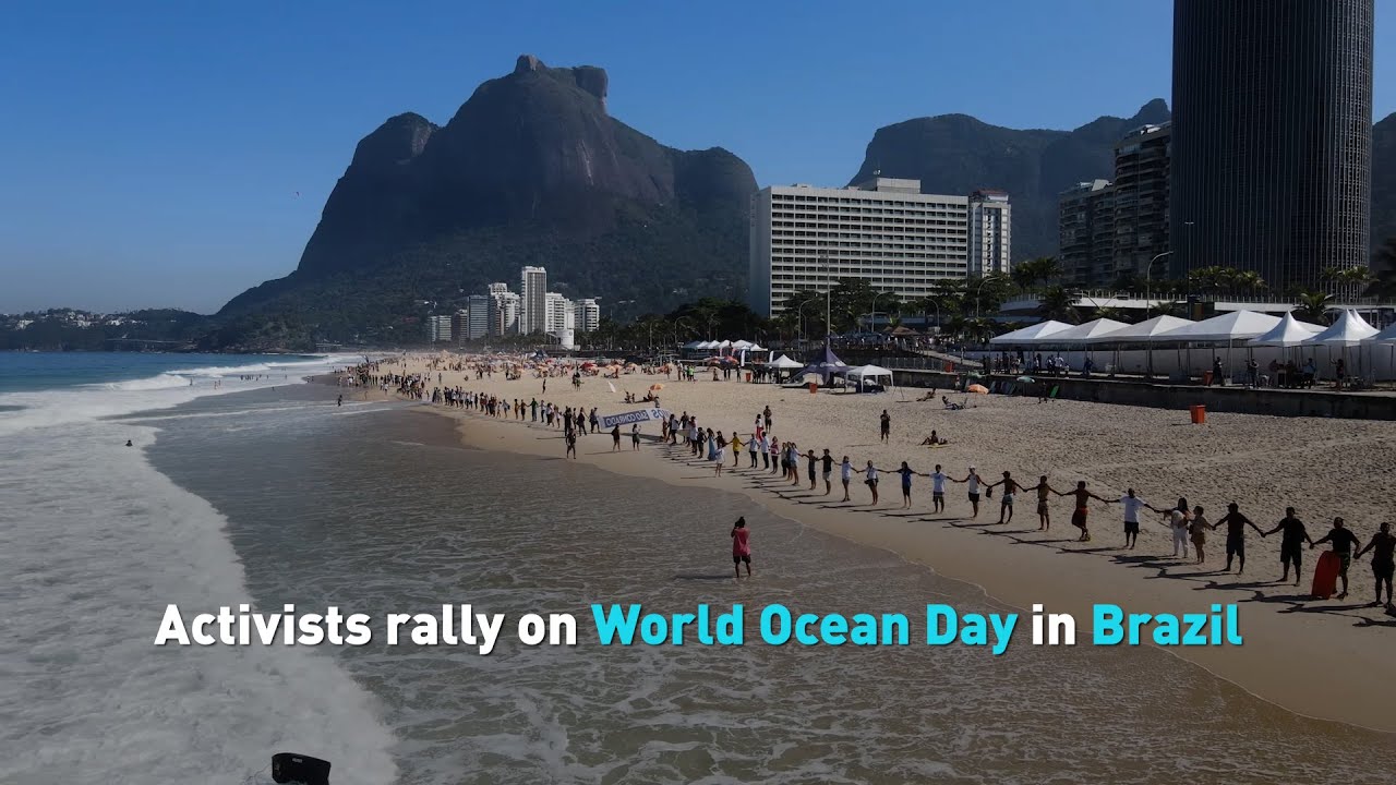 Activists rally on World Ocean Day in Brazil - YouTube
