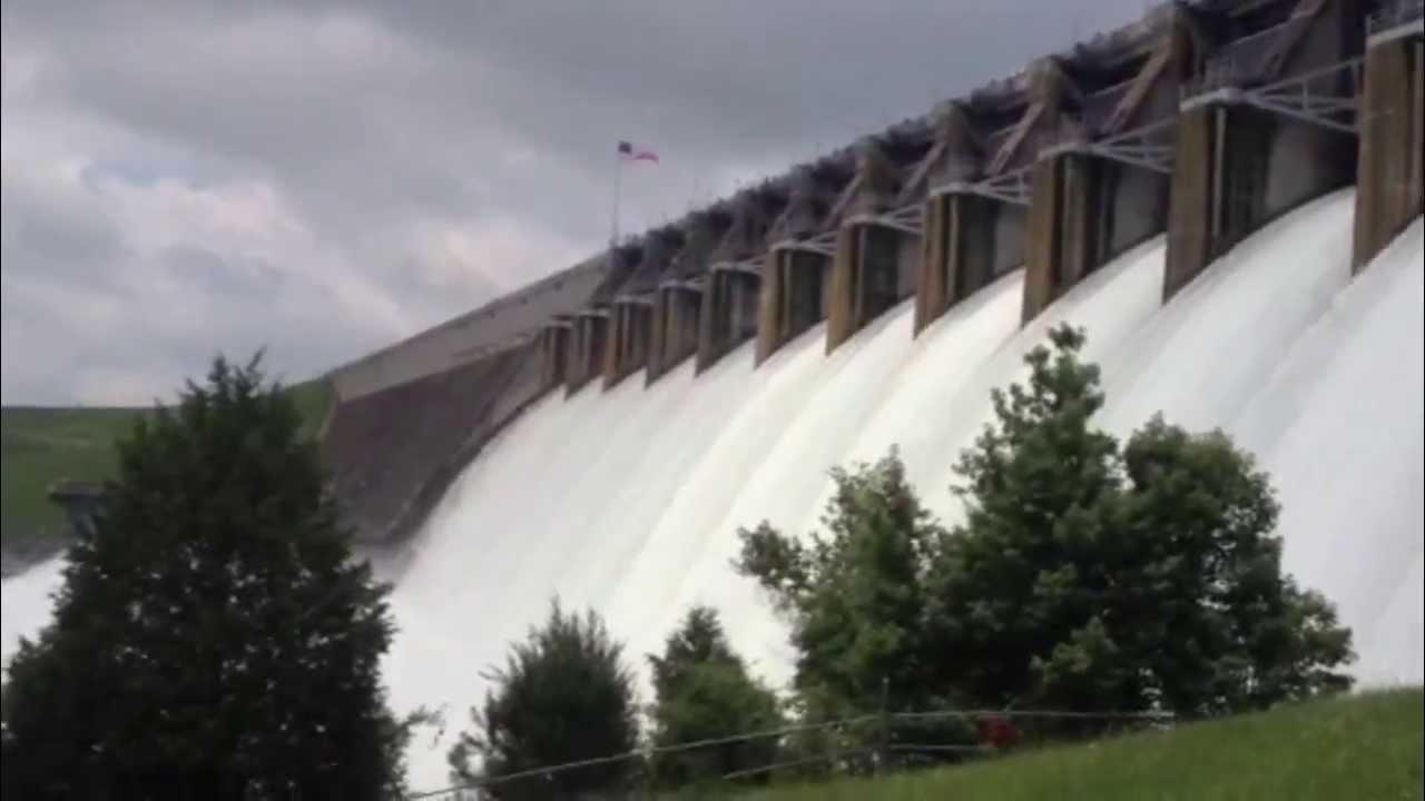 Lake Hartwell Dam Spillway Test - YouTube