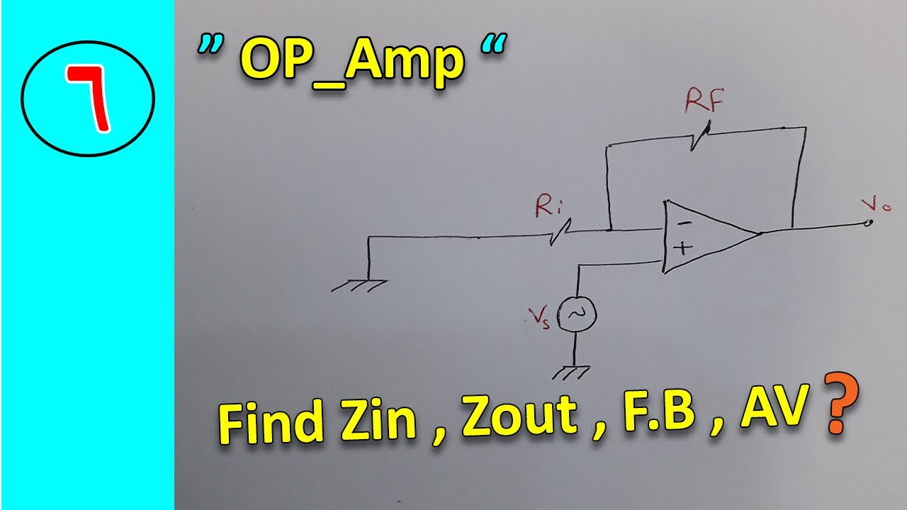 OP Amp (opeartion amplifier ) - Find Zin , Zout , Feedback ( F.B.) and ...