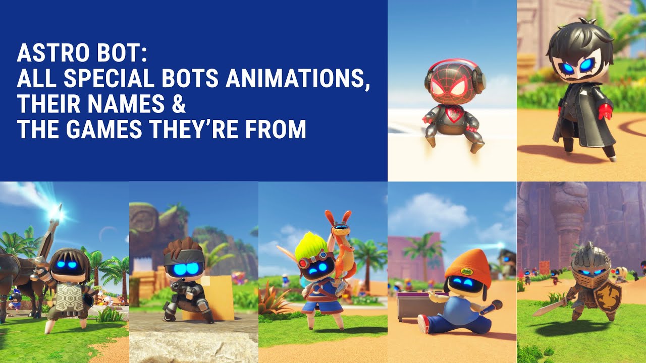 ASTRO BOT PS5 - All Special Bots animations, their names and the games ...