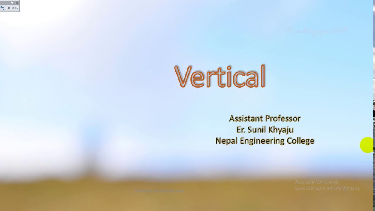 Geometric Design of Highway: Elements of Vertical Curve - YouTube